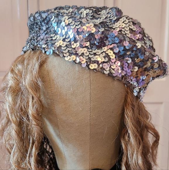 Other | Sparkly Sequence Silver Tam | Poshmark